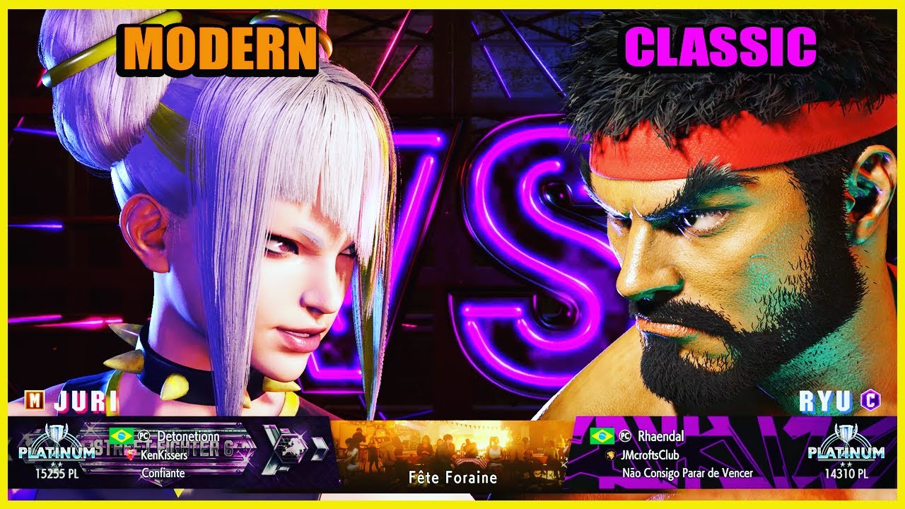 Juri (Modern) Vs Ryu (Classic) Street Fighter 6 Epic Battle 2K 60 FPS ...