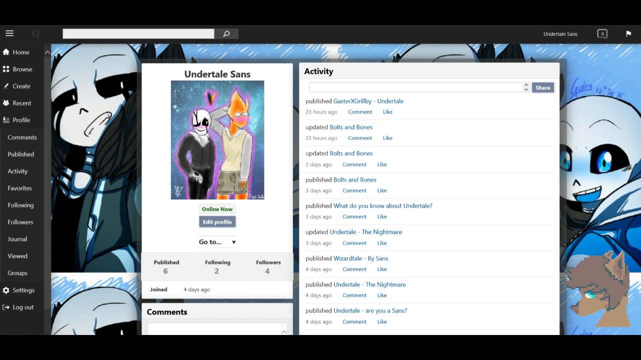 My Quotev!!!! Undertale Fanfictions!!! - YouTube