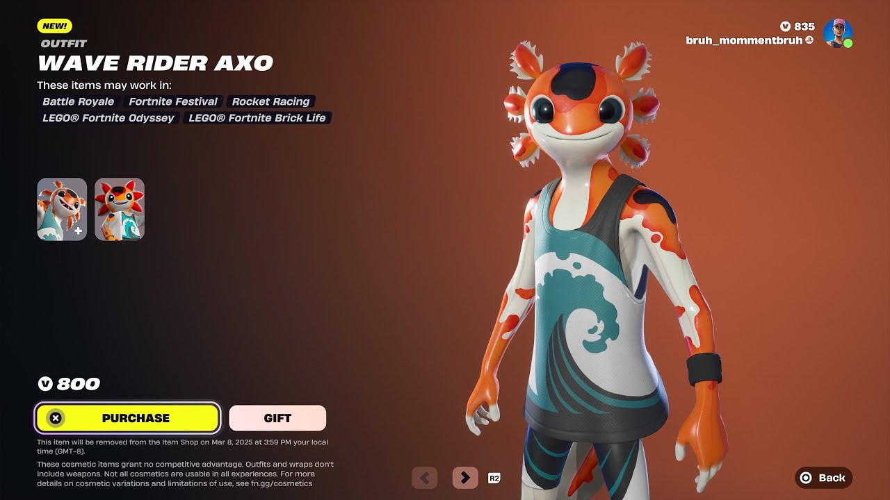 *NEW* Wave Rider Axo Skin! + *NEW* XO Emote! (March 5th, 2025 ...
