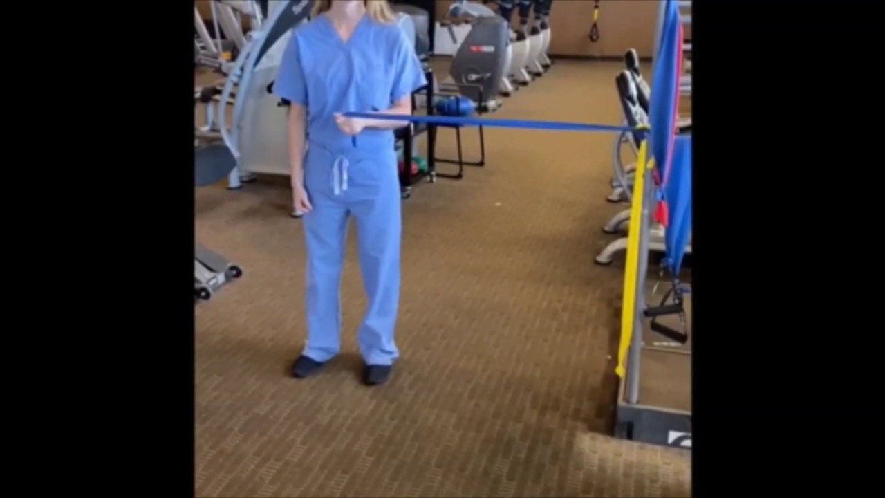 Resistance Band Internal Rotation Exercise - YouTube
