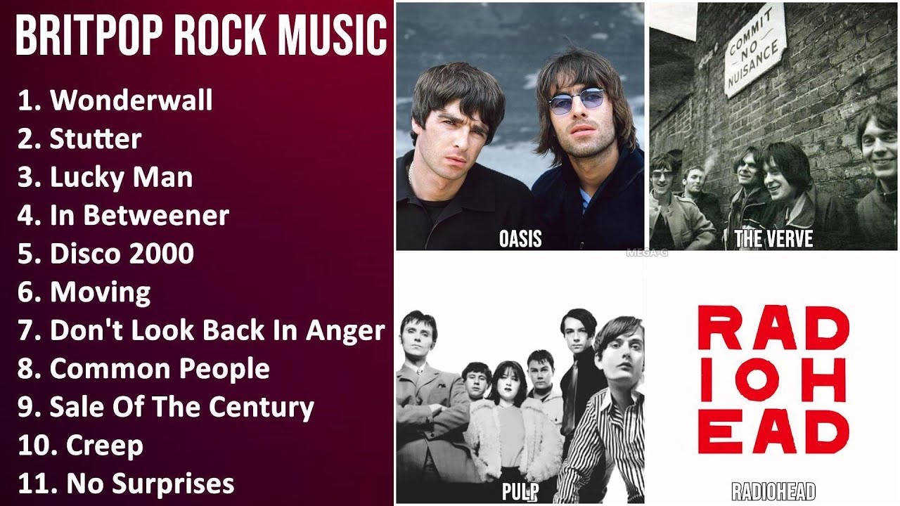 BRITPOP ROCK Music Mix - Oasis, Elastica, The Verve, Sleeper ...