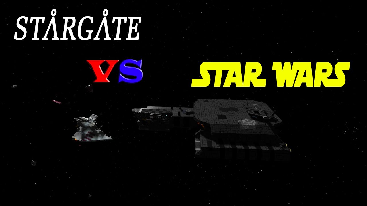 STAR WARS vs STARGATE Ships | Space Engineers - Battle! - YouTube