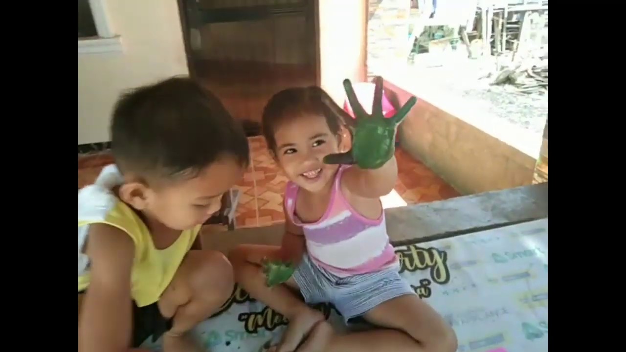 Hand Paint by Ysa and Bilog..... kids painting..... - YouTube