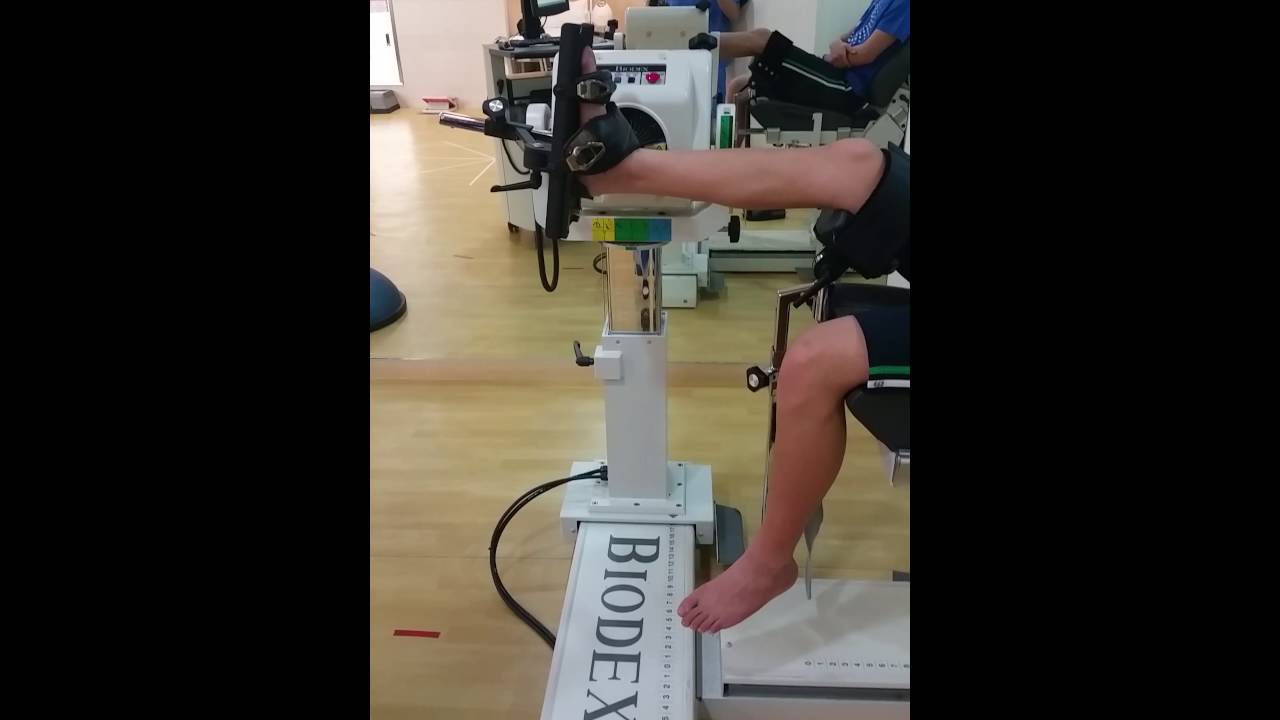 야구선수 발목수술 후 재활Rt ankle ATFL, CFL reconstruction 초기 등속성 근력운동 - YouTube