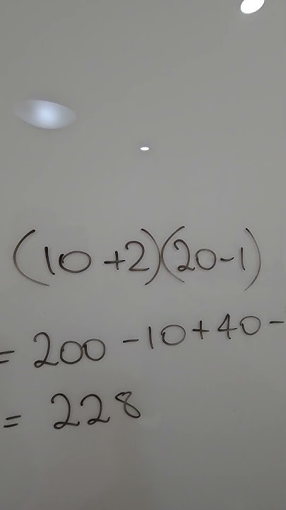 An easy way to multiply two 2-digit numbers without a calculator e.g ...
