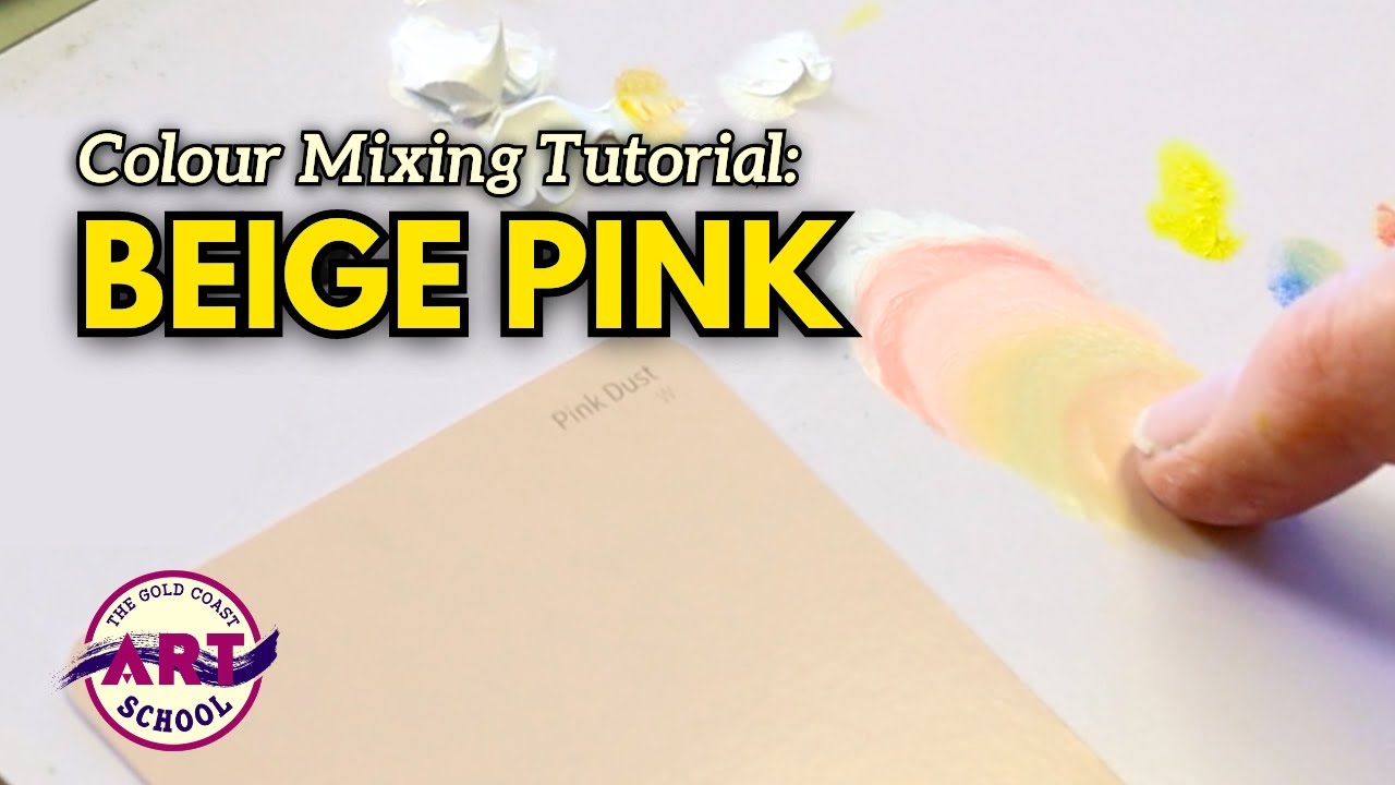 How To Easily Mix Beige (Or Soft Pink!) Step-By-Step Painting - YouTube