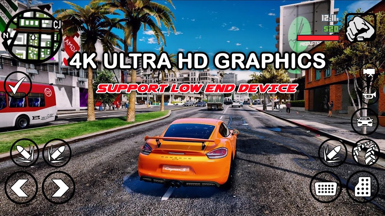 GTA SAN ANDREAS LATEST 4K ULTRA HD GRAPHICS MOD ANDROID - YouTube