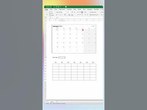 The easiest way to create a dynamic monthly calendar #excel #exceltips ...
