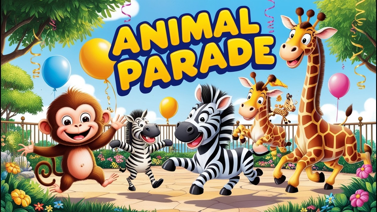 Animal Parade | Poem | Children pop | Nursery Rhymes | poem for kids ...