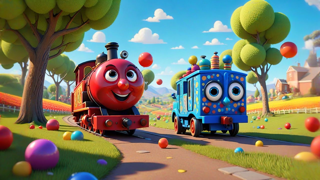Two Toy Trains Learn the Alphabet | ABC Song for Kids | Nursery Rhymes ...