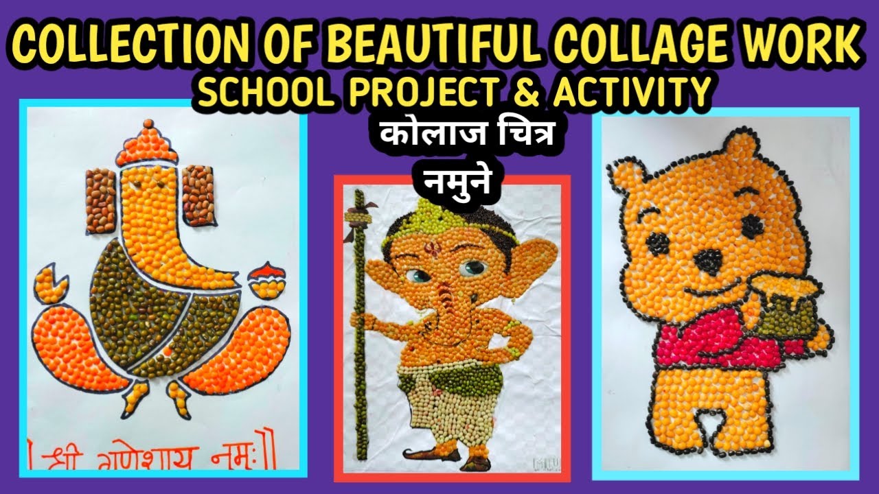 Collection of collage work(pulses & grains). - YouTube