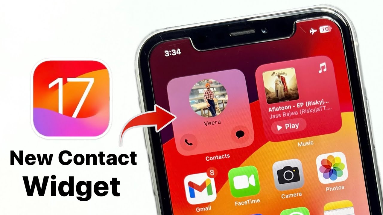 iOS 17 NEW contact Widget - How to get Contact Widget in any iPhone ...