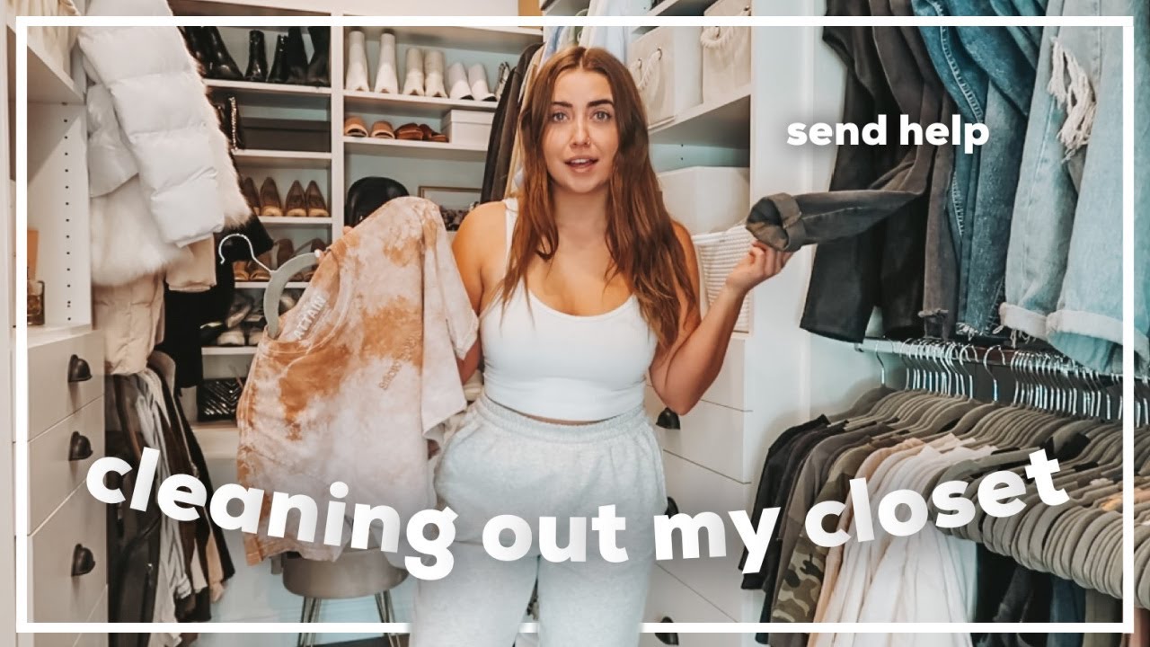 CLEAN WITH ME: cleaning out my closet 2021! | morgan yates - YouTube