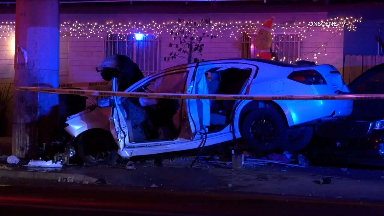 Driver Killed After Smashing Into Steel Utility Pole - YouTube