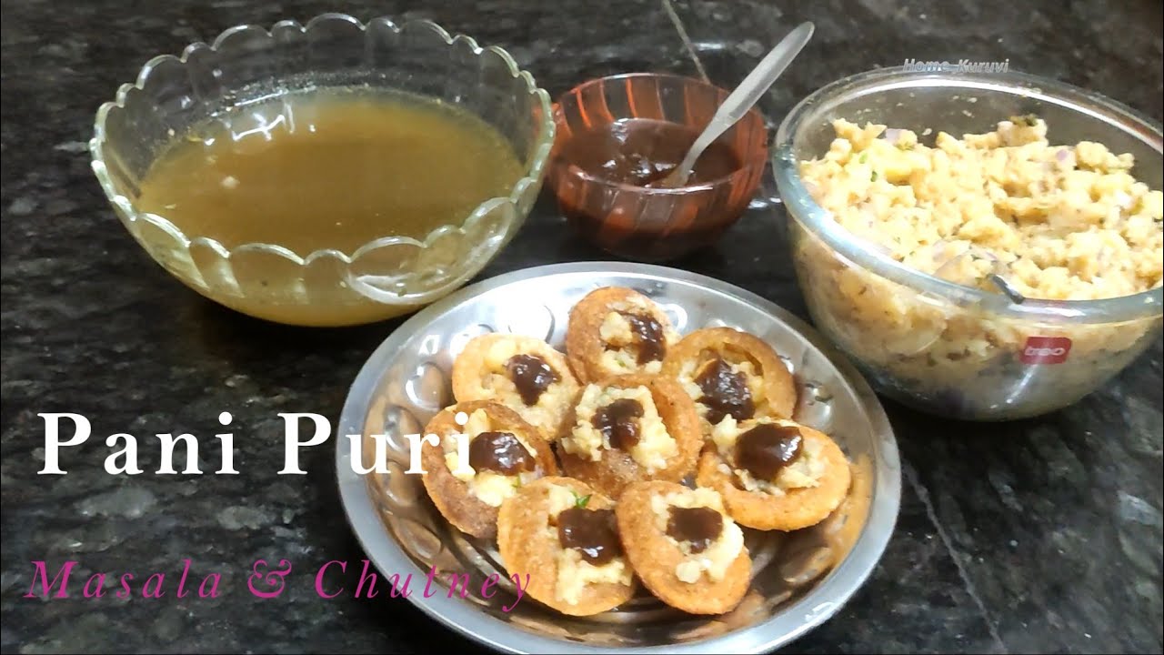 Pani Puri with Masala & Chutney | HomeMade Pani Puri Receipe | Sweet ...