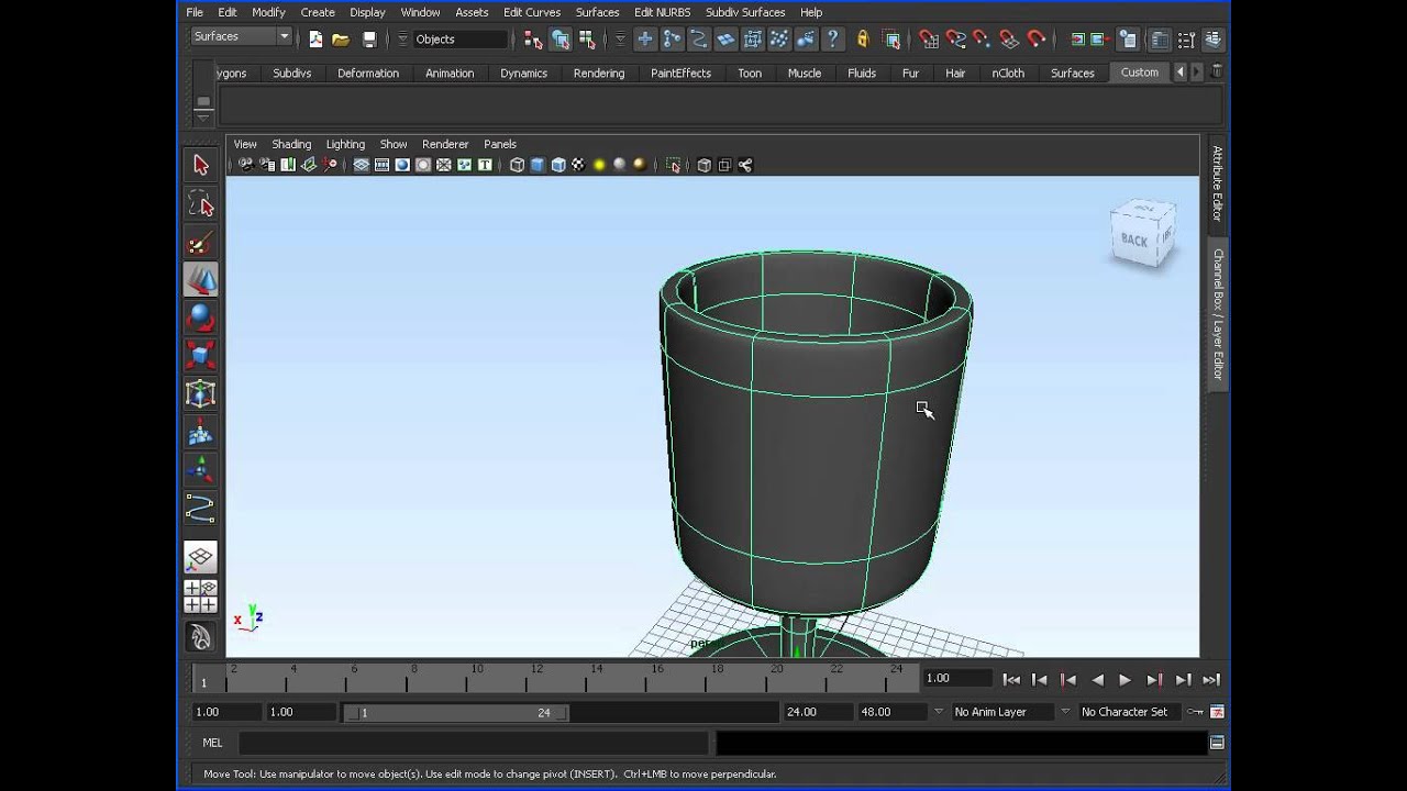 Autodesk Maya Nurbs Revolve.mov - YouTube