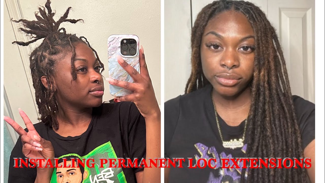 HOW TO INSTALL HUMAN HAIR LOC EXTENSIONS | LOC EXTENSION TUTORIAL| # ...