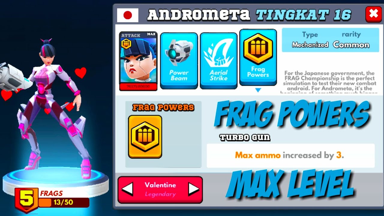 Play Maxed ANDROMETA 1 powers Max level #frag pro shooter Max level ...