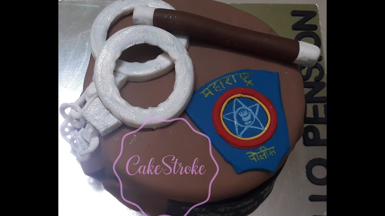 Retirement cake for a police men - YouTube