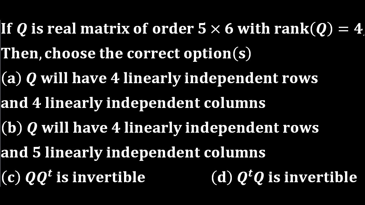 University of Southern California gre math download rank of matrix and ...