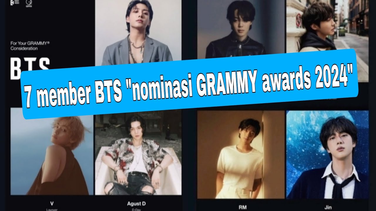 BTS semua member single solonya masuk nominasi GRAMMY awards 2024 ...