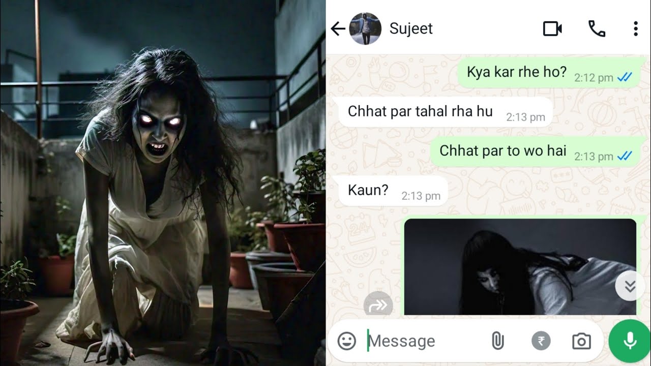 "Chhat Par Koi Hai" horror chat story - YouTube