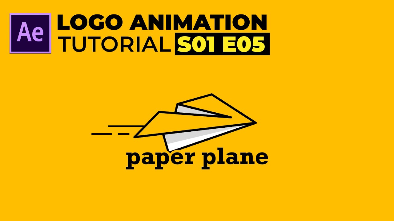 Paper Plane Logo Animation in After Effects Tutorial | Simple Logo ...