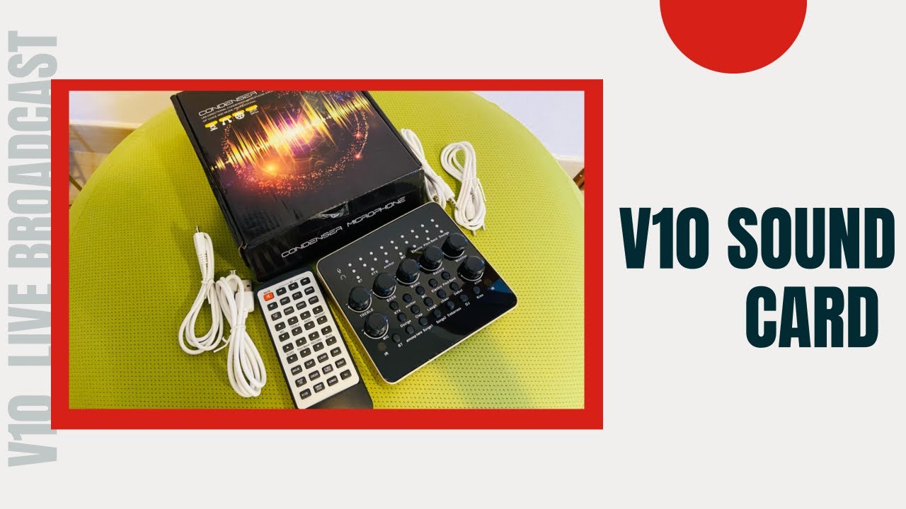 V10 LIVE BROADCAST SOUNDCARD |unboxing| - YouTube