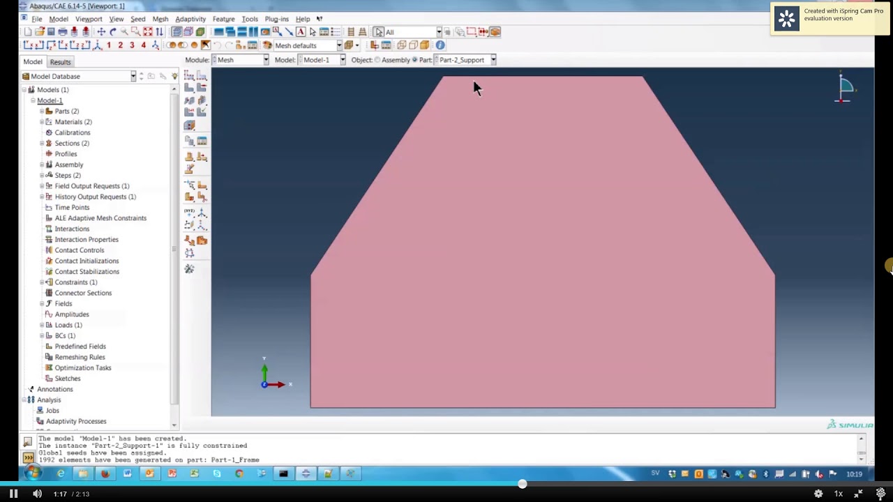 ABAQUS Create mesh PART 13 - YouTube