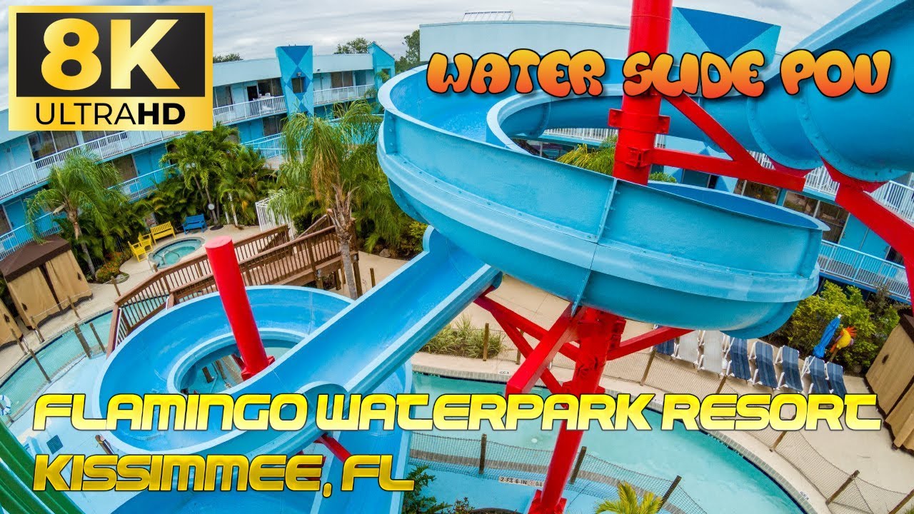 POV of the Blue Slide at Flamingo Waterpark Resort (Kissimmee, FL) - 8K ...