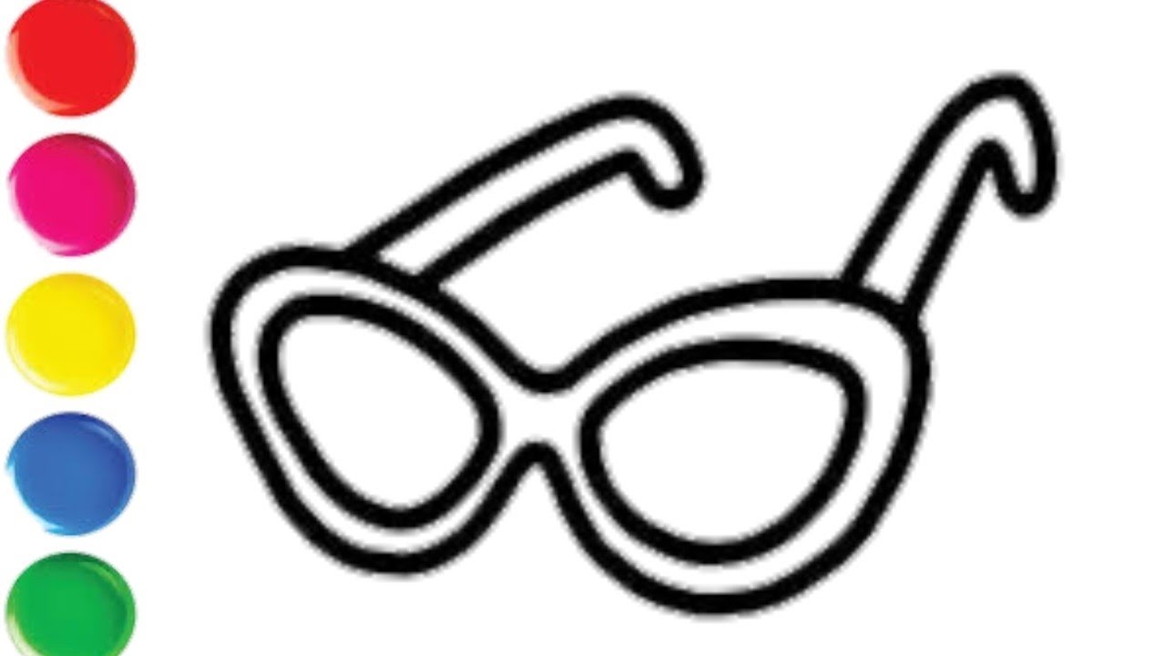 SUNGLASSES Drawing For Kids and Toddlers | Art And Colouring For kids ...