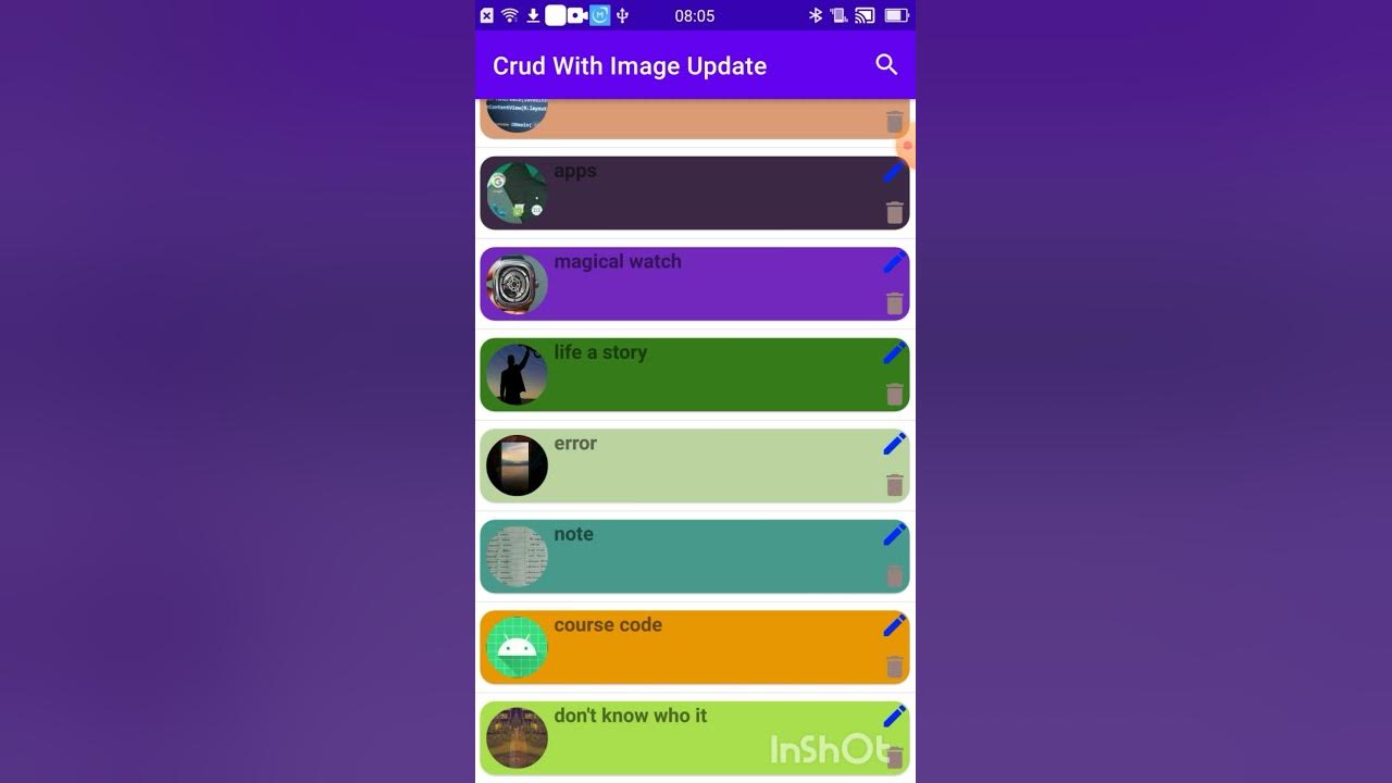 Android Studio Demo |SQLite database ListView CRUD operation with image and search Filter - YouTube