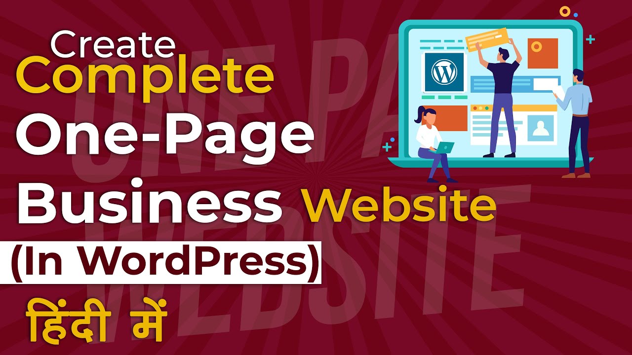Create Complete A One Page Business Based Website In WordPress Hindi Create Complete A One Page Business Based Website In WordPress Hindi