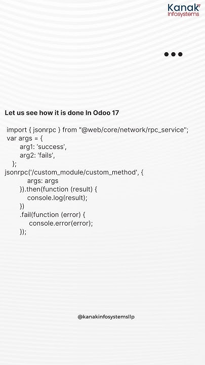 Odoo Insights: JSON RPC Evolution from 16 to 17! - YouTube