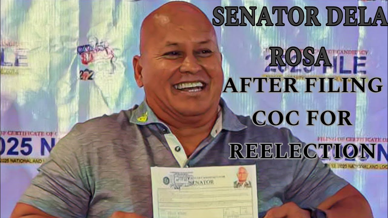 SENATOR BATO DELA ROSA AFTER FILING COC FOR REELECTION - YouTube