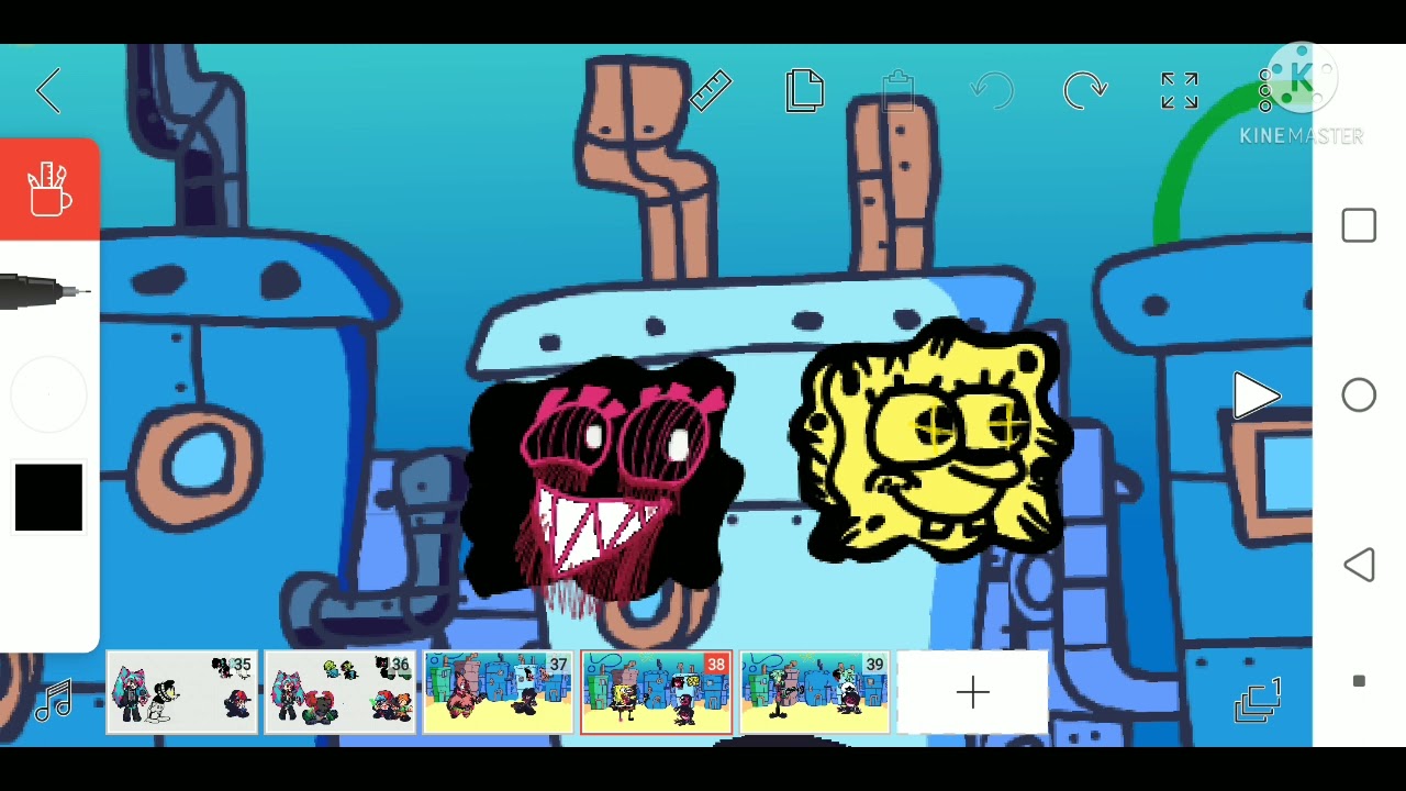 no se que parte es lol drawing corrupted patrick and spongebob and ...