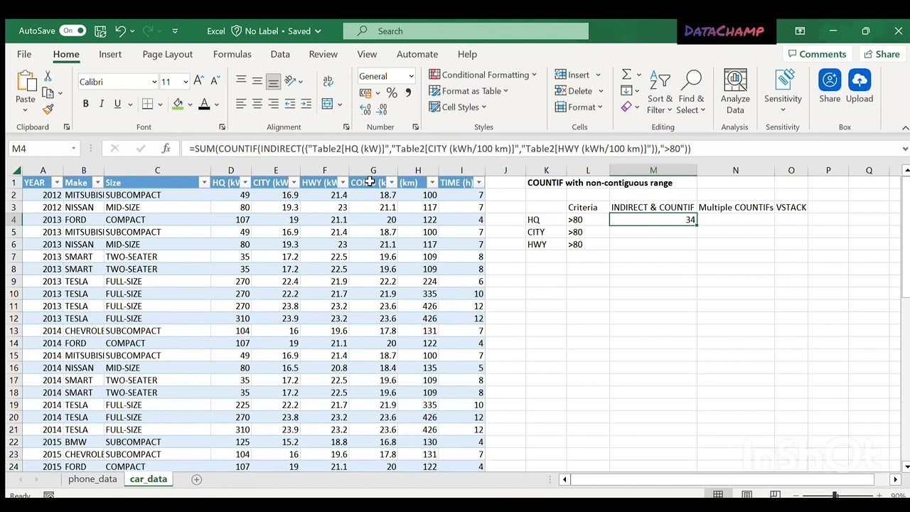 How To Count Cell Values With Non continuous Range Using COUNTIF How To Count Cell Values With Non continuous Range Using COUNTIF