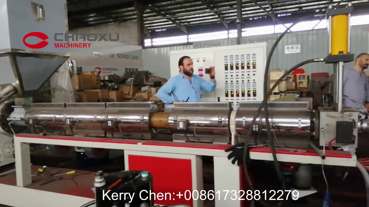 CHAOXU-Single Simple Extruder for ABS sheet to Tunisia - YouTube