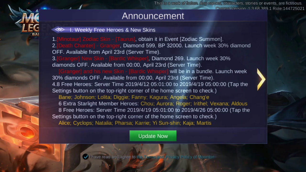 MLBB Advanced Server Patch Notes 1.3.70 - YouTube