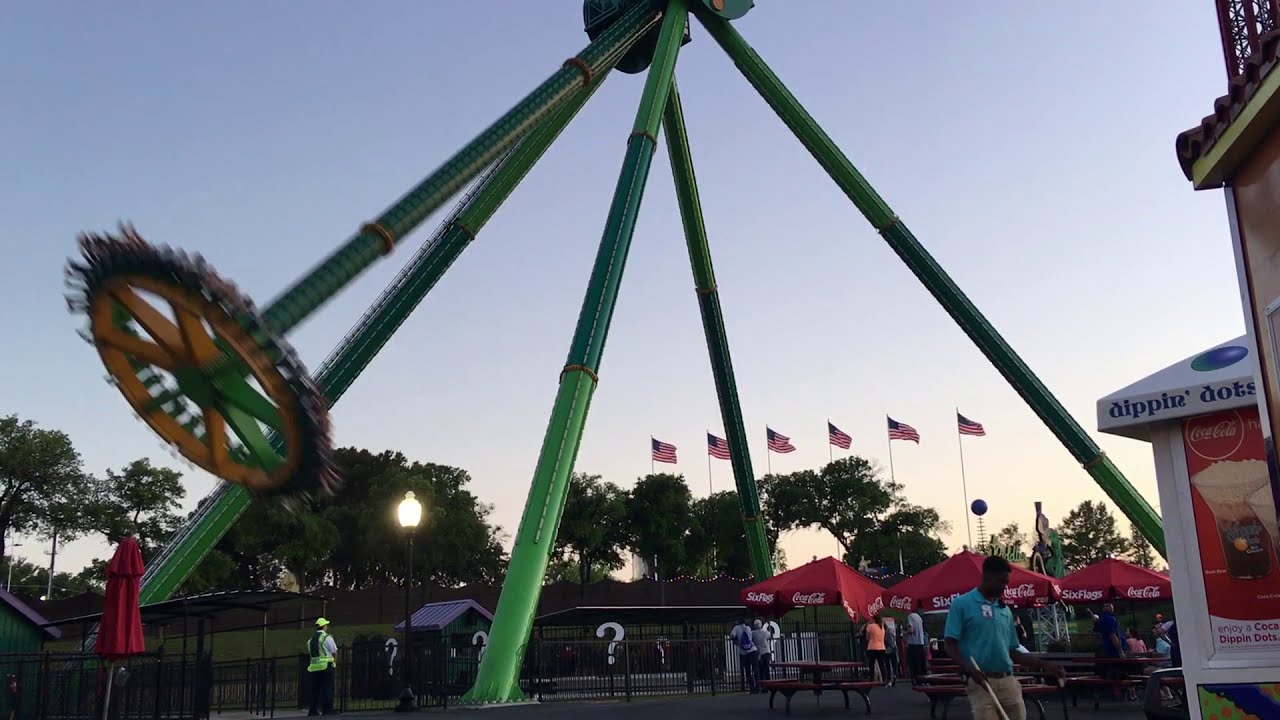 The Riddler Revenge | Off Ride POV | Six Flags Texas | Zamperla giant ...