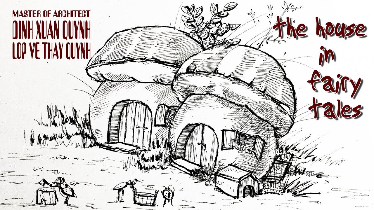 how to sketch the House in fairy tales - YouTube