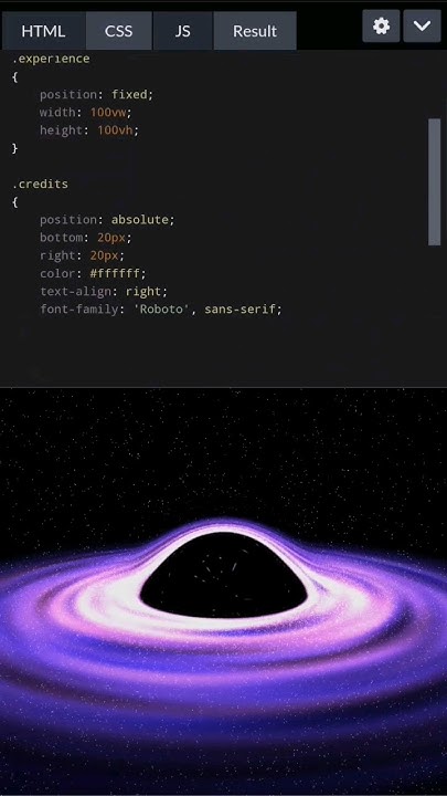 Galaxy Animation CSS | HTML CSS JavaScript | #heresthecode #coding #htmlcssjavascript - YouTube