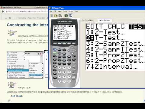 Constructing a 1 proportion z confidence interval using the TI-84 - YouTube