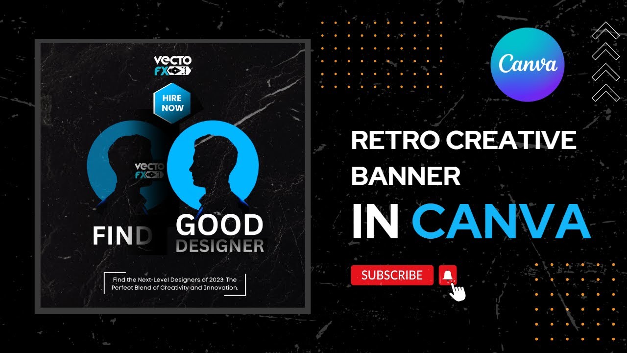 How to design retro banner in canva (Tutorial video) - YouTube