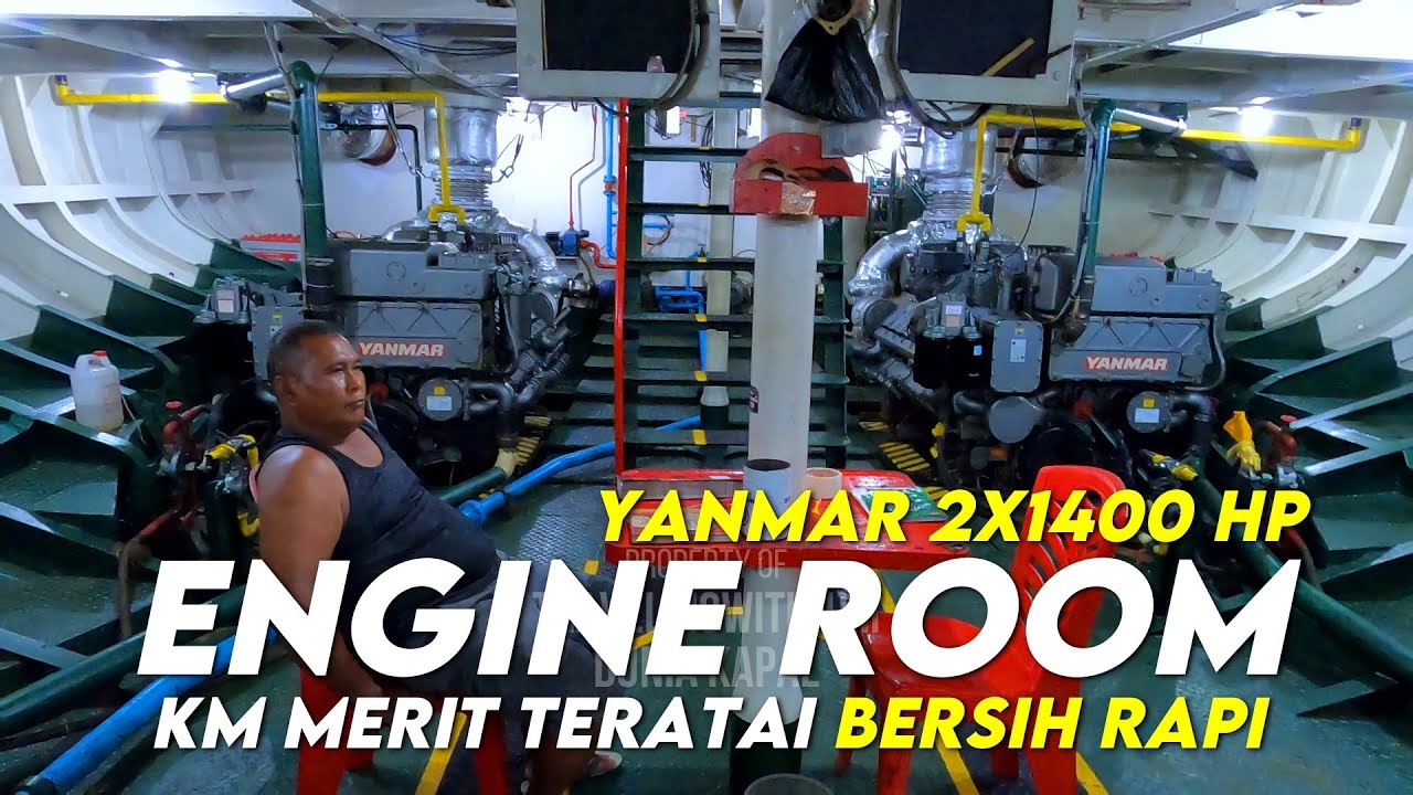 Engine Room KM Merit Teratai Tertata Rapi Terawat dan Bersih - YouTube
