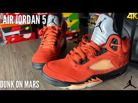 Air Jordan 5 Dunk On Mars On Feet Review - YouTube
