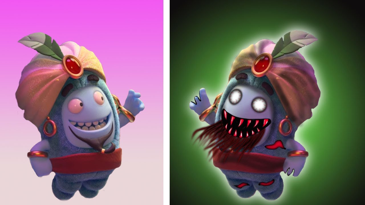 Oddbods GENIE As Horror Version Mode - YouTube