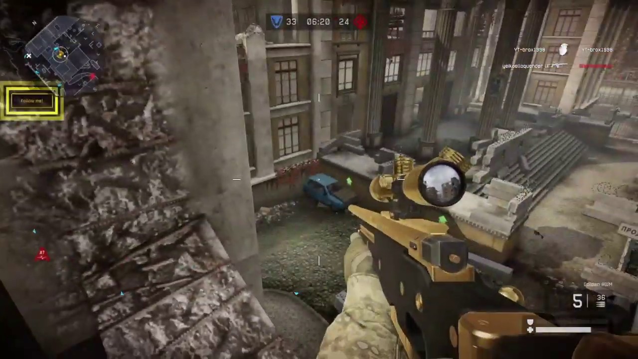 Playing with the OP golden AWM in Warface ! - YouTube