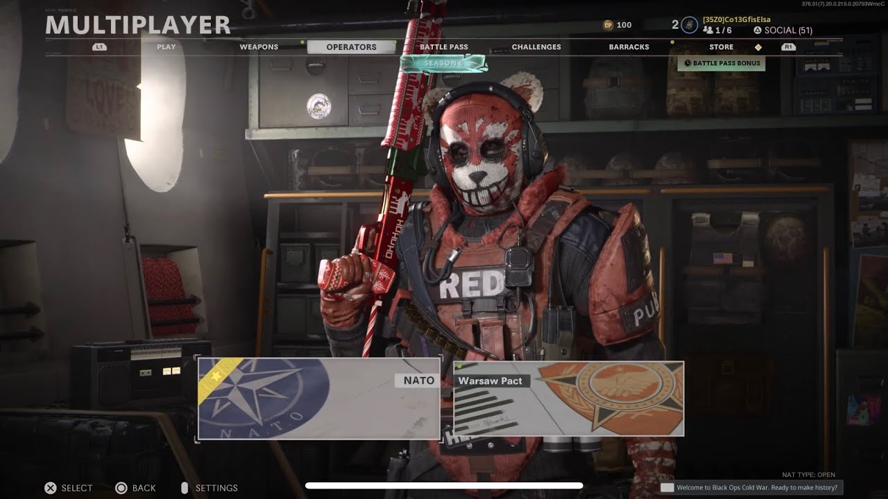 Purchasing Season Six Battle Pass bundle with Panda Skins PS5 Call of ...