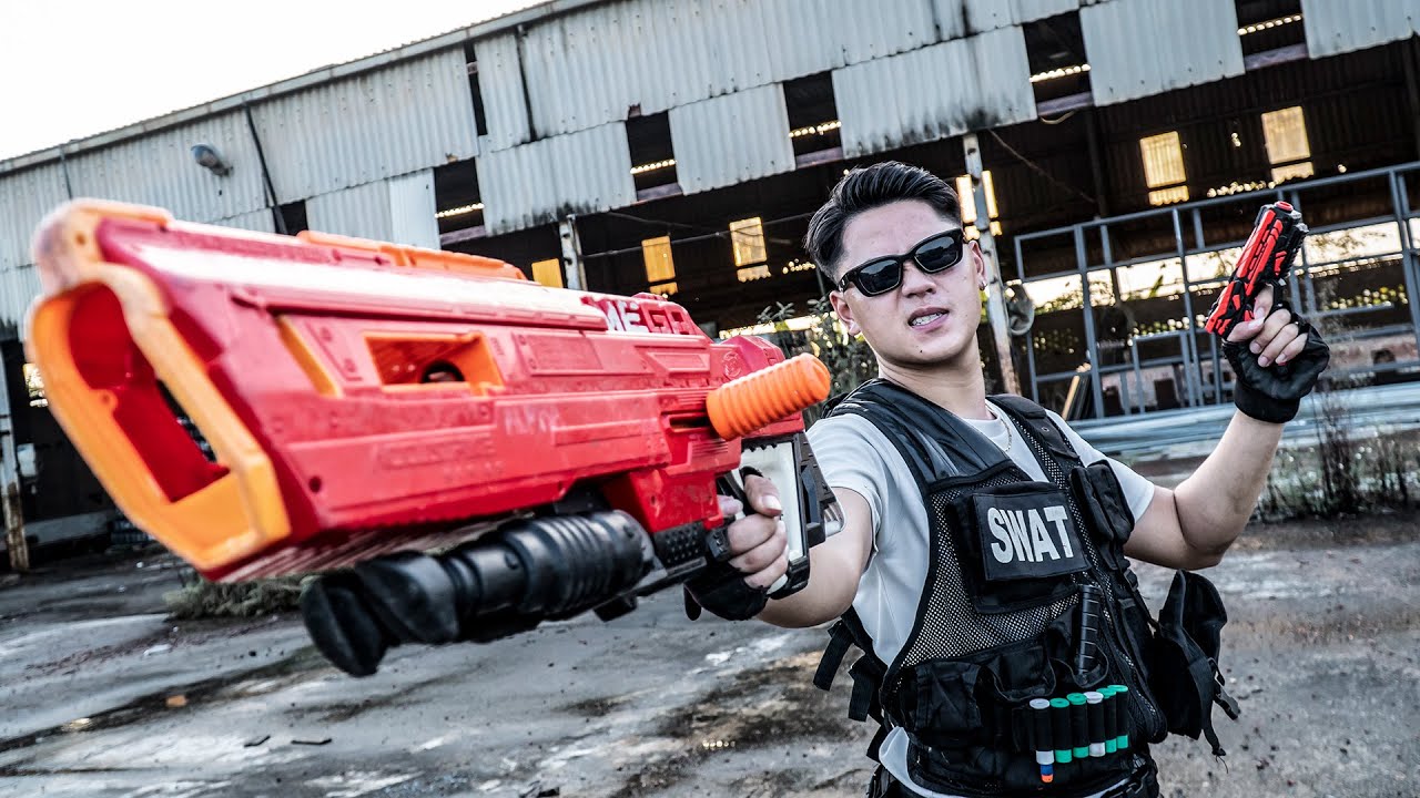 3T Nerf War : SEAL X Warriors DUO Nerf Guns Fight Crime Group Mr ...